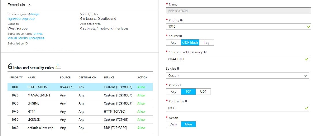 Limiting access to a Rapid Recovery Core in Azure (4039492)