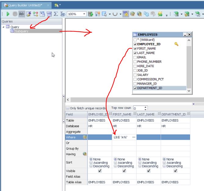 How to filter a Table in an outer join in Query Builder? (4227287)