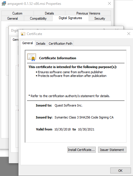 How to verify the signing certificate for the KACE agent installer ...