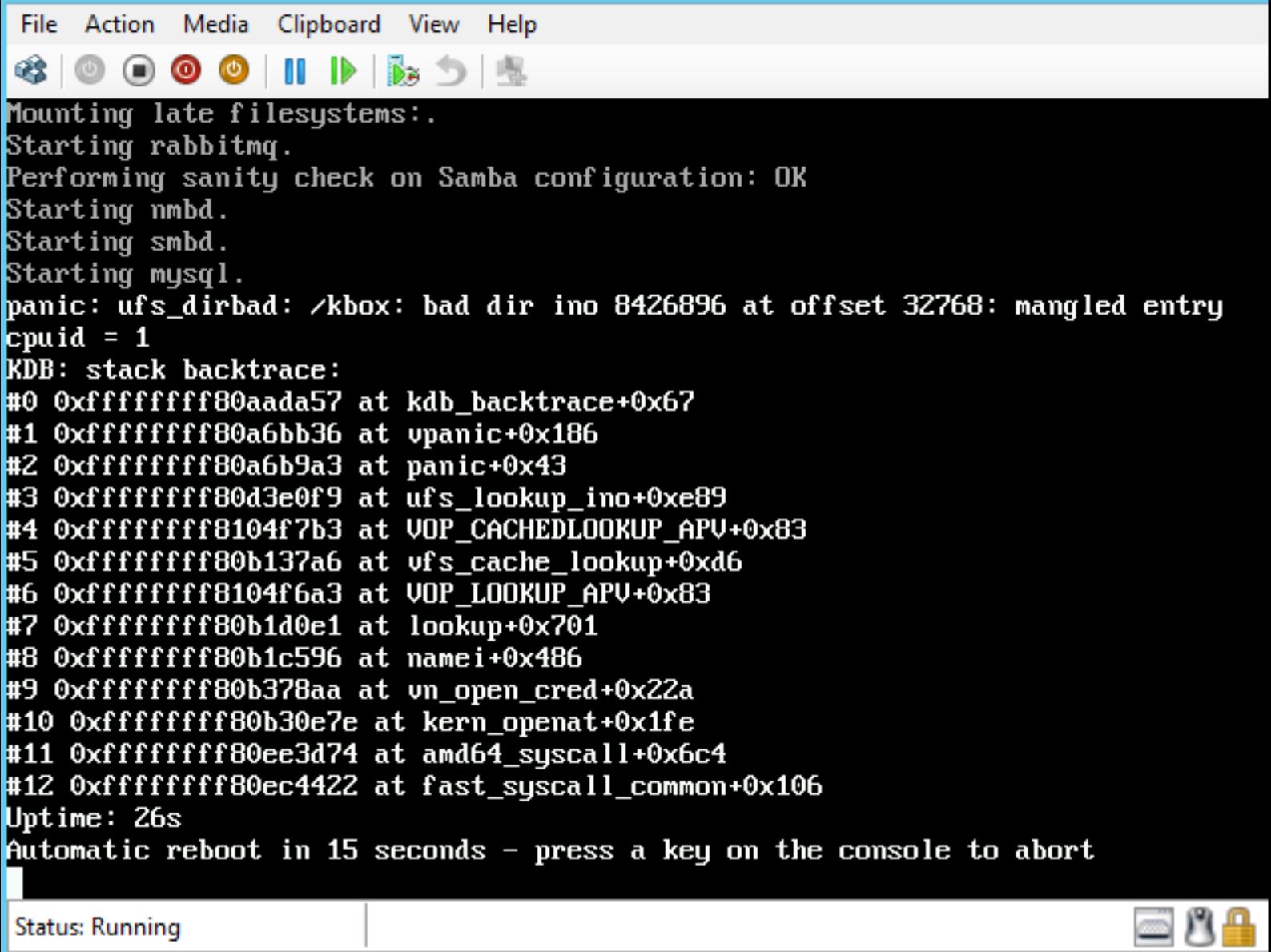 KACE Appliance keeps rebooting itself in a loop (4295752)