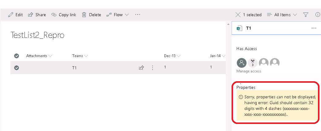 Error Sorry Properties Cannot Be Displayed Having Error Guid Should Contain 32 Digits With 4