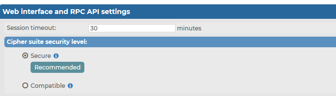 Web gui SSB timing out session. Session will expire within a minute ...