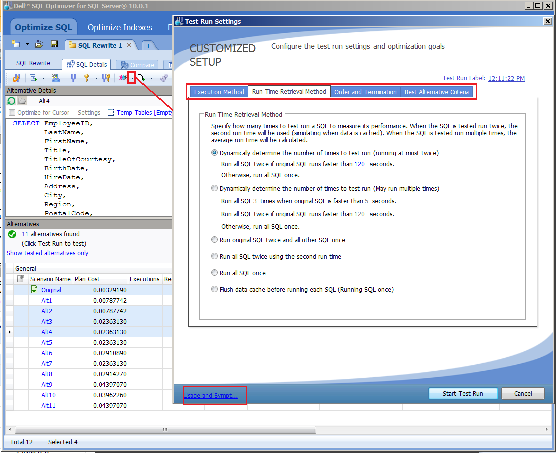 SQL Optimizer takes a long time, or does not provide alternative SQL ...