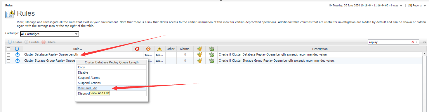 Exchange Cluster Database Replay Queue Length rule (4227022)