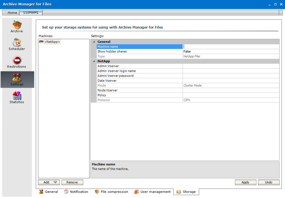 Configure NetApp storage with Metalogix Archive Manager for Files (4294273)