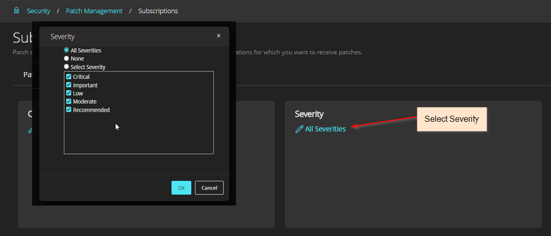 Configuring KACE SMA Patch Subscription options (4284511)