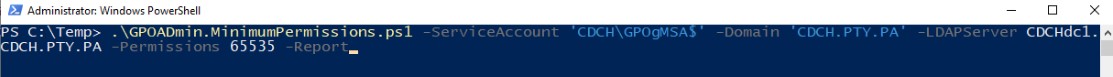 Minimum Permissions Required for the GPOADmin Service Account (4296488)