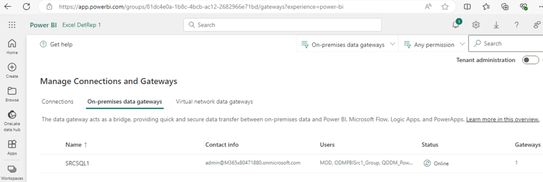 Power BI: Connections and Gateways (4376722)