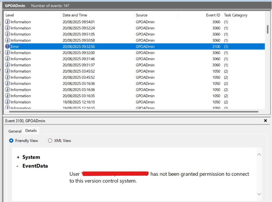 No access after server migration to a new AD/LDS server (user has not ...