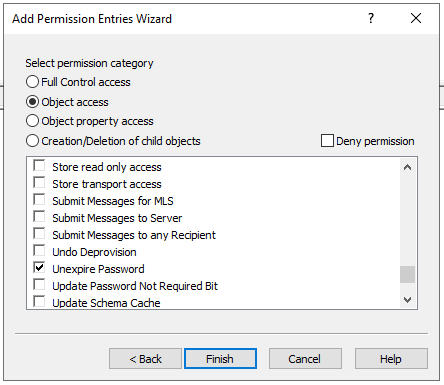 How to: Create an Access Template for Unexpire Password (Extended Right ...