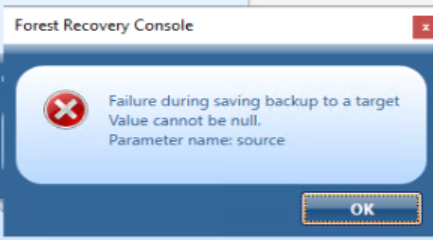 Console Configuration Backup Fails With Null Error Message (4381883)